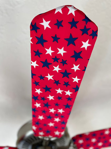 FAN SOX - Red Stars Flag Ceiling Fan Blade Covers – Fan Blade Designs