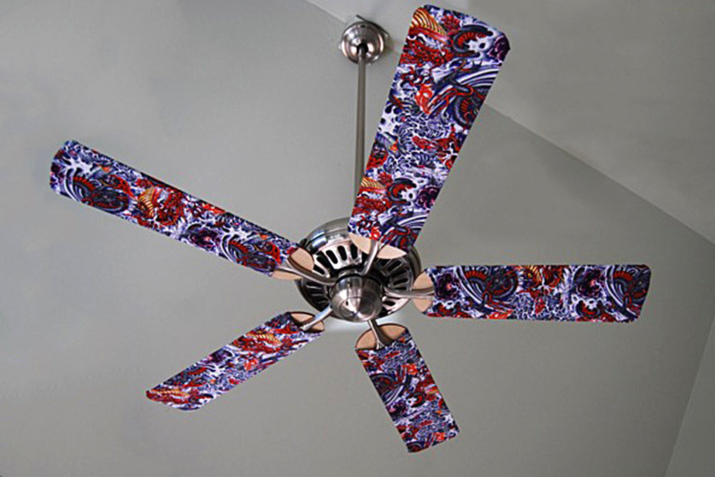 Ceiling Fan Cover Ceiling Fan Replacement Blades Rainbow Swirl Ceiling ...